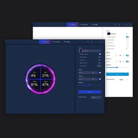 Round Screen Usb Drive Free Water Cooled Chassis Secondary Screen With Cpu Temperature Status