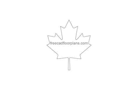 Maple Leaf Dxf Drawing