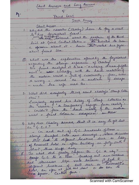 Third Level Question And Answers Pdf