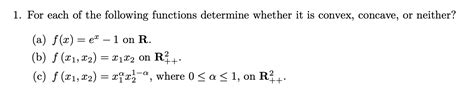 Solved For Each Of The Following Functions Determine Chegg