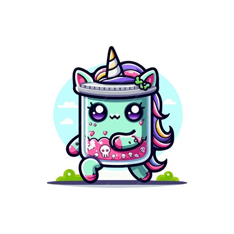 Premium Vector Cute Unicorn Zombie Cartoon Vector Icon Illustration