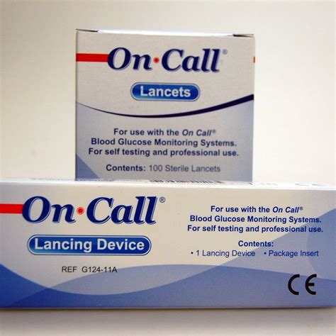 On Call Sterile Lancets And Auto Lancing Device In White Reliable Diabetes Testing