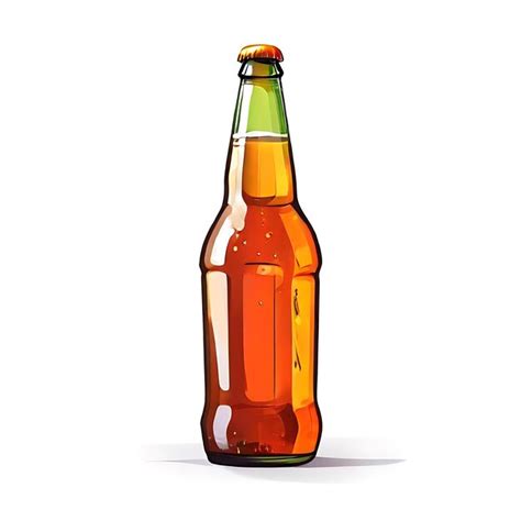 Chilled Ipa Bottle On White Background Premium Ai Generated Image
