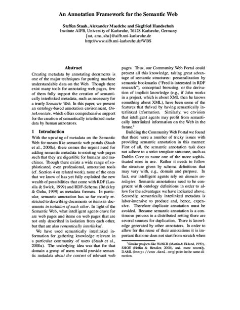 pdf an annotation framework for the semantic web