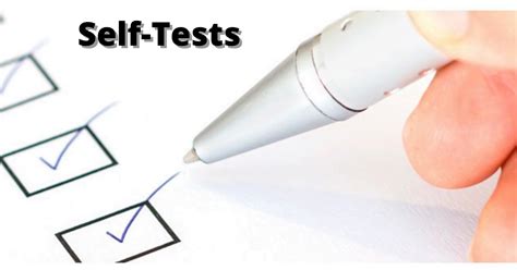 Self Tests 40 Different Types Of Self Tests Mantracare
