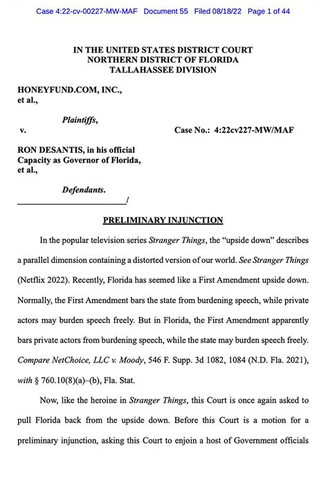 Federal Judge Blocks Desantis Stop Woke Act