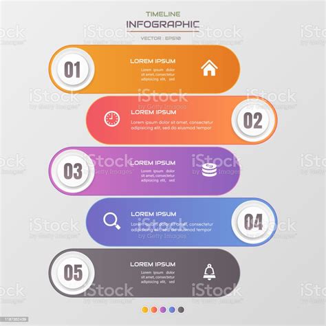 아이콘 프로세스 다이어그램 벡터 Eps10 그림과 타임 라인 인포 그래픽 디자인 템플릿 개념에 대한 스톡 벡터 아트 및 기타 이미지 개념 개념과 주제 그래프 Istock