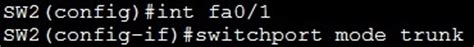 Configure Trunk Ports CCNA