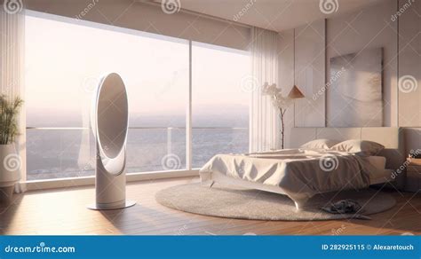 Dehumidifier With Touch Panel Humidity Indicator Stock Illustration