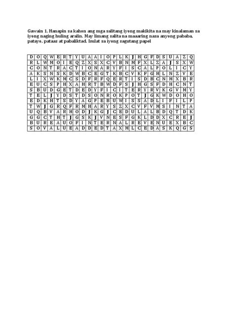 Activity Sheet Patakarang Pananalapi Pdf