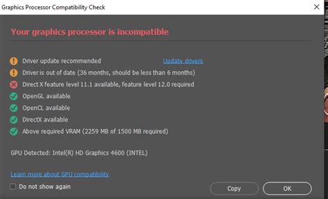 Solved Photoshop Exits After Video Driver Warning Adobe Product