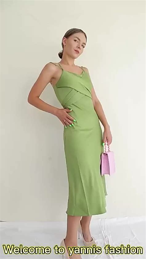 Summer Women Satin Slip Dress Backless Spaghetti Strap Bow Tunic Belted Elegant Vacation Sexy