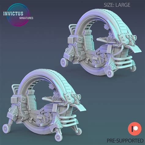 3d Printable Monocycle Bike Air Wheels Construct Hoverbike Roving