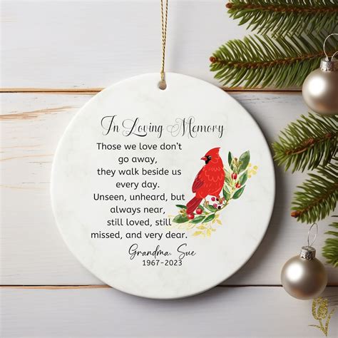 Personalized Memorial Christmas Ornament Custom In Loving Memory