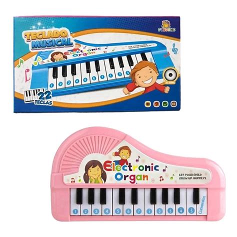 Teclado Musical Piano Infantil Teclas Sons Fungame Rosa