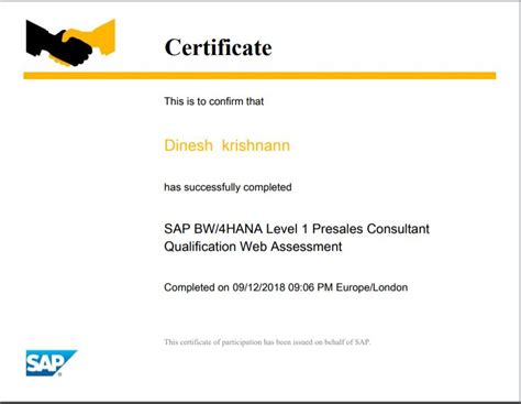 dinesh kumar on linkedin presales certification