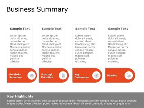Business Summary Powerpoint Template