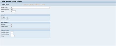 CN SAP Tcode MPX Upload Standard Network