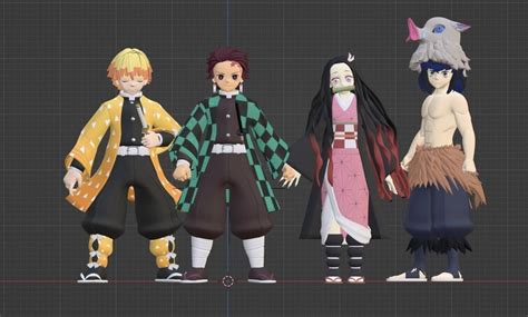 Demon Slayer 3d Model Collection Cgtrader