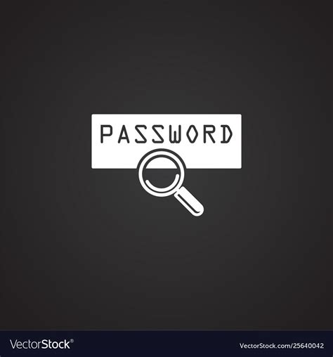 Password Related Icon On Background For Graphic Vector Image