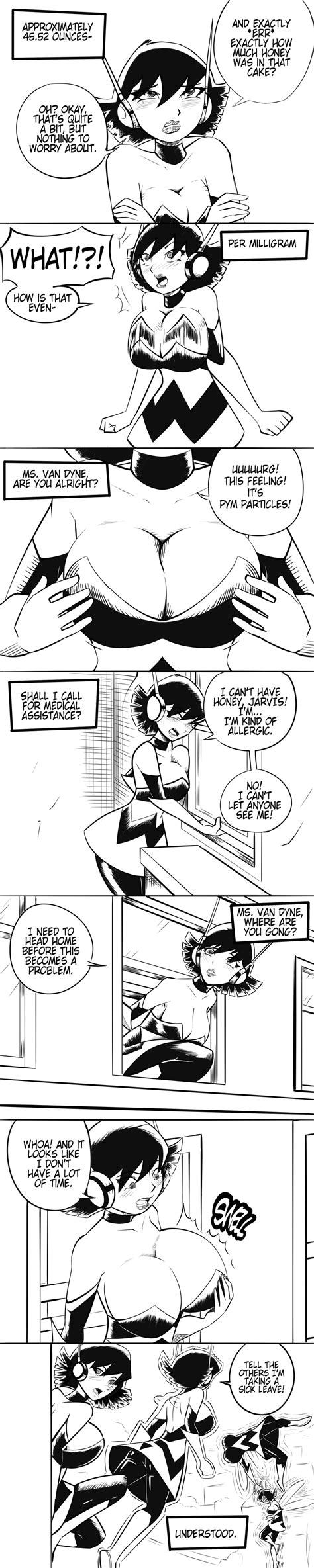 Rule 34 1girls Avengers Big Breasts Black And White Breast Expansion Breasts Cleavage Comic