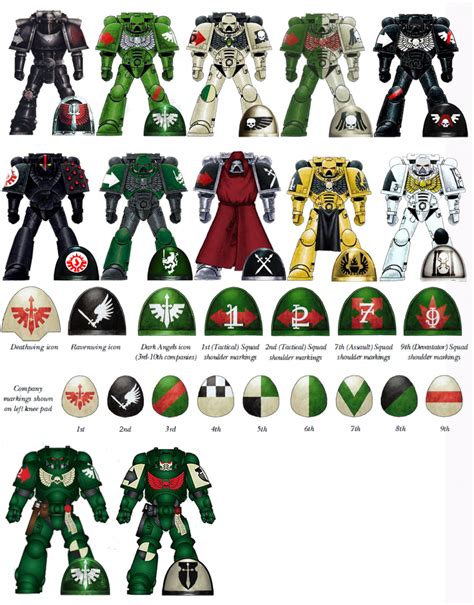 Warhammer Dark Angels Diagram Warhammer 40k Chapter Symbols And