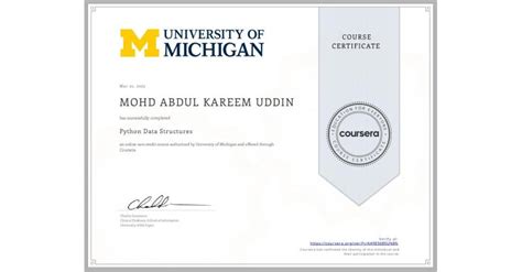 Mohd Abdul Kareem Uddin On Linkedin Completion Certificate For Python Data Structures