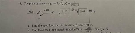 solved the plant dynamics is given by gp s 1s2 3s 2 a