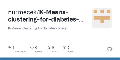 Github Nurmecek K Means Clustering For Diabetes Dataset K Means Clustering For Diabetes Dataset