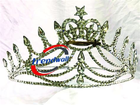 Amaranth Masonic Crown Silver Tone With Rhinestone Beautiful Style