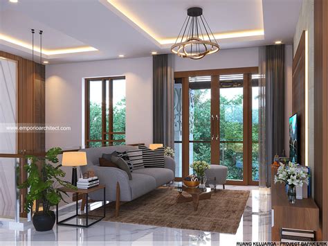 Desain Ruang Keluarga Atas Rumah Villa Bali 2 Lantai Bapak Erik Di