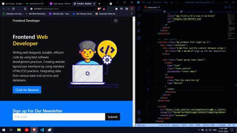 Ajay Adsule On Linkedin Bootstrap5 Bootstrap5 Webdevelopment Webdesign Vscode