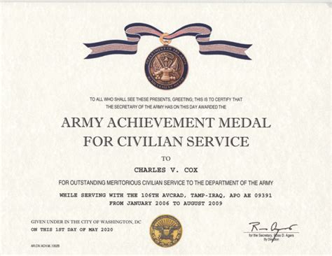 Certificate Of Commendation Usmc Template