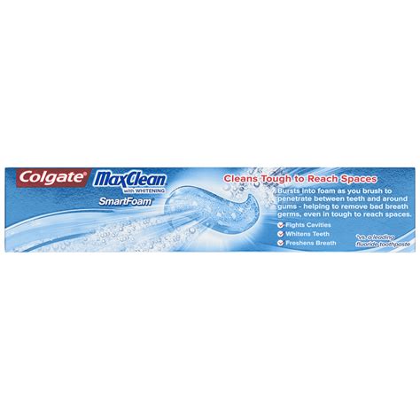 Colgate Max Clean With Whitening Foaming Toothpaste Effervescent Mint