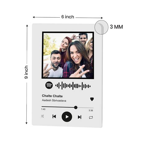 Customized Spotify Song Plaque Spotify Song Code With Custom Photo A