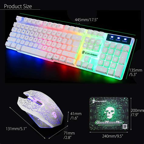Usb Wired Gaming Keyboard Led Rainbow Backlit Ergo Grandado