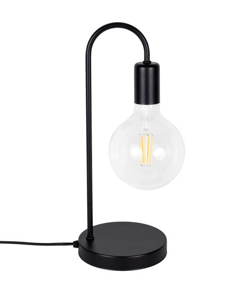 Lampka stołowa nocna czarna loft nowoczesna LED 0221 Cena Opinie