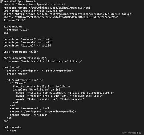 mac下编译zlib中的minizip mac zlib csdn博客
