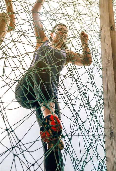 Participant In A Obstacle Course Doing Weaver Stock Image Image Of