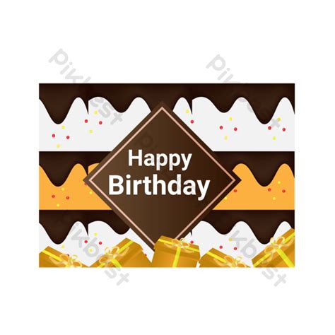 Happy Birthday Card Template Ai Free Download Pikbest
