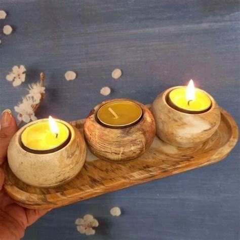 خرید و قیمت جا شمعی و جا عودی و جای عطر بو سنگی پک سه تایی با سینی
