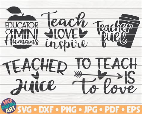 Teacher Quotes Svg Bundle 25 Designs Free Commercial Use Cut