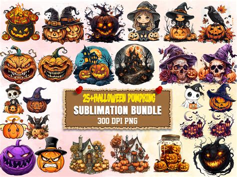Ghost Pumpkin Halloween Clipart Bundle Graphic By Degitalxdesign
