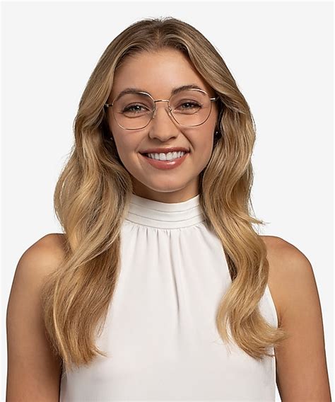 Diana Square Gold Full Rim Eyeglasses Eyebuydirect Canada