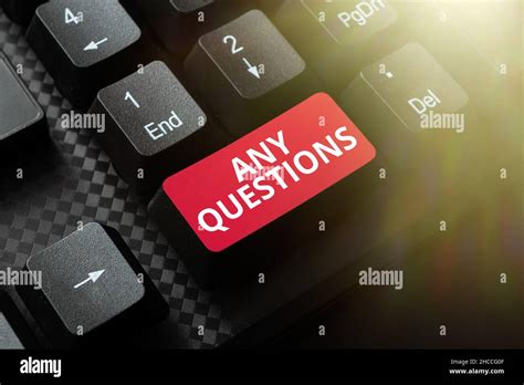 Hand Writing Sign Any Questions Business Idea Clueless Blank Face