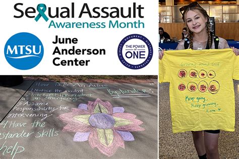 Mtsus June Anderson Center Spearheading Sexual Assault Awareness Month