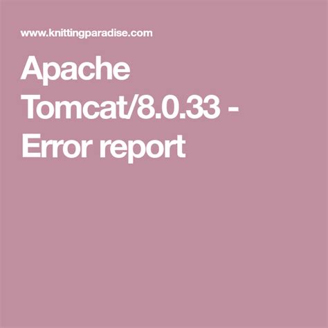 Apache Tomcat 8 0 33 Error Report Knitting Hacks Crochet Box Stitch Easy Knitting