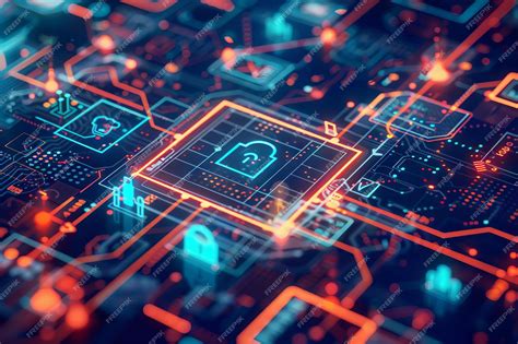 Premium Photo A Digital Illustration Of A Smart Home System With Visible Data Encryption