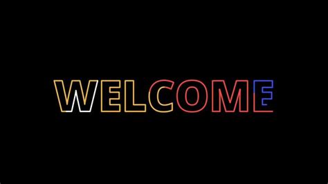 Simple Text Animation Text Welcome 34210180 Stock Video At Vecteezy