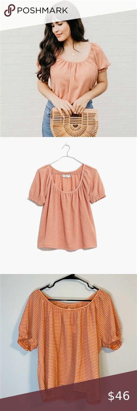 Madewell Texture And Thread Peasant Top In Stripes Peasant Tops